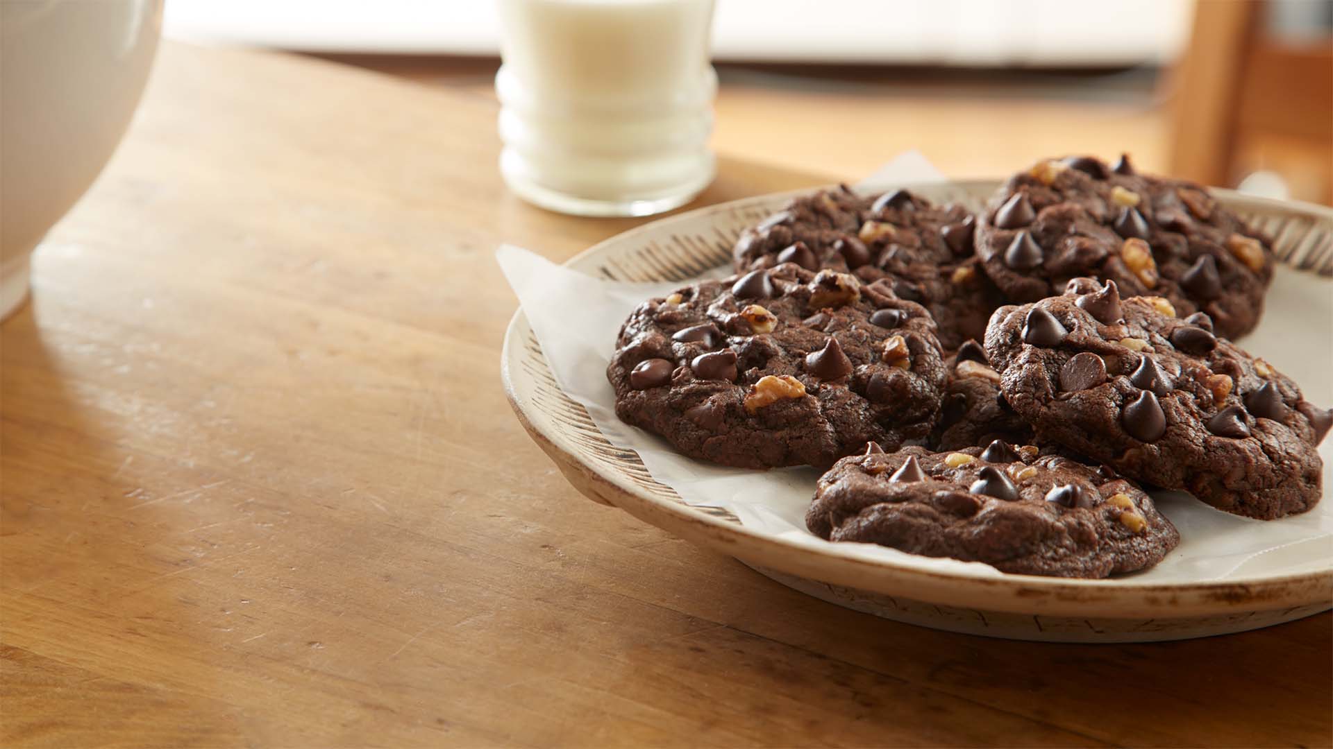 HERSHEY'S CHIPITS Double Chocolate Chip Cookies | Recipes