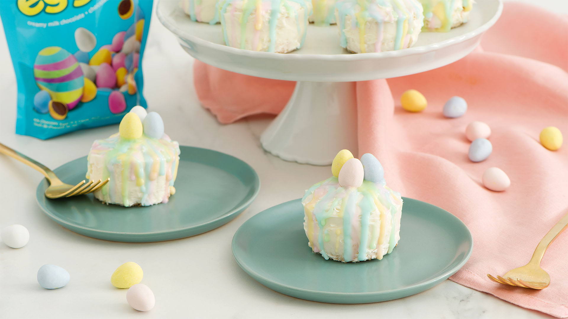 HERSHEY'S EGGIES Mini Marbled Easter Cakes Recipe | Recipes
