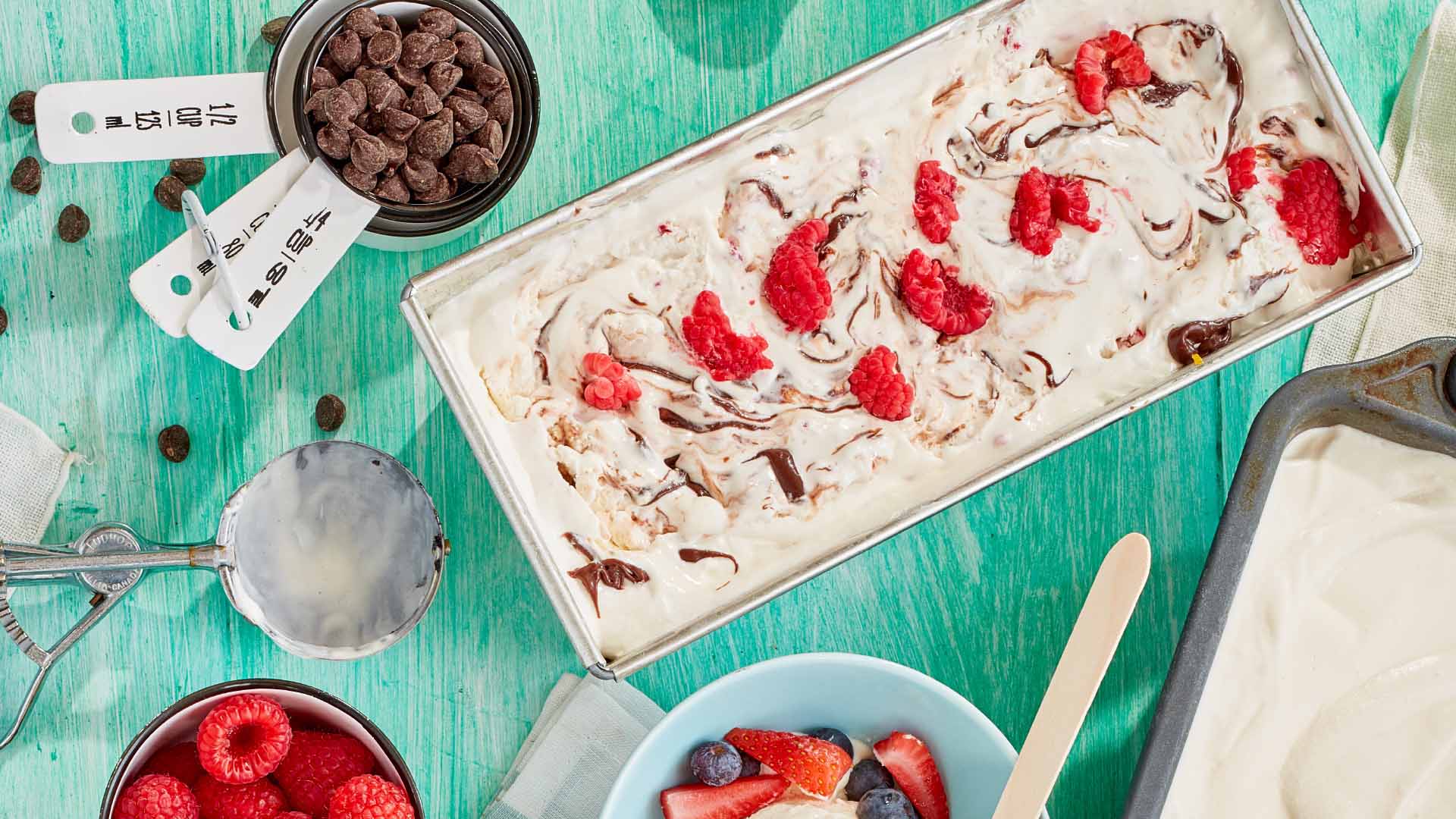 Raspberry Chocolate Swirl Ice Cream Recipe | Recipes