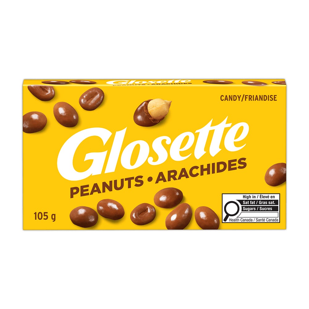 Friandises aux arachides dans un enrobage chocolaté GLOSETTE, boîte de ...