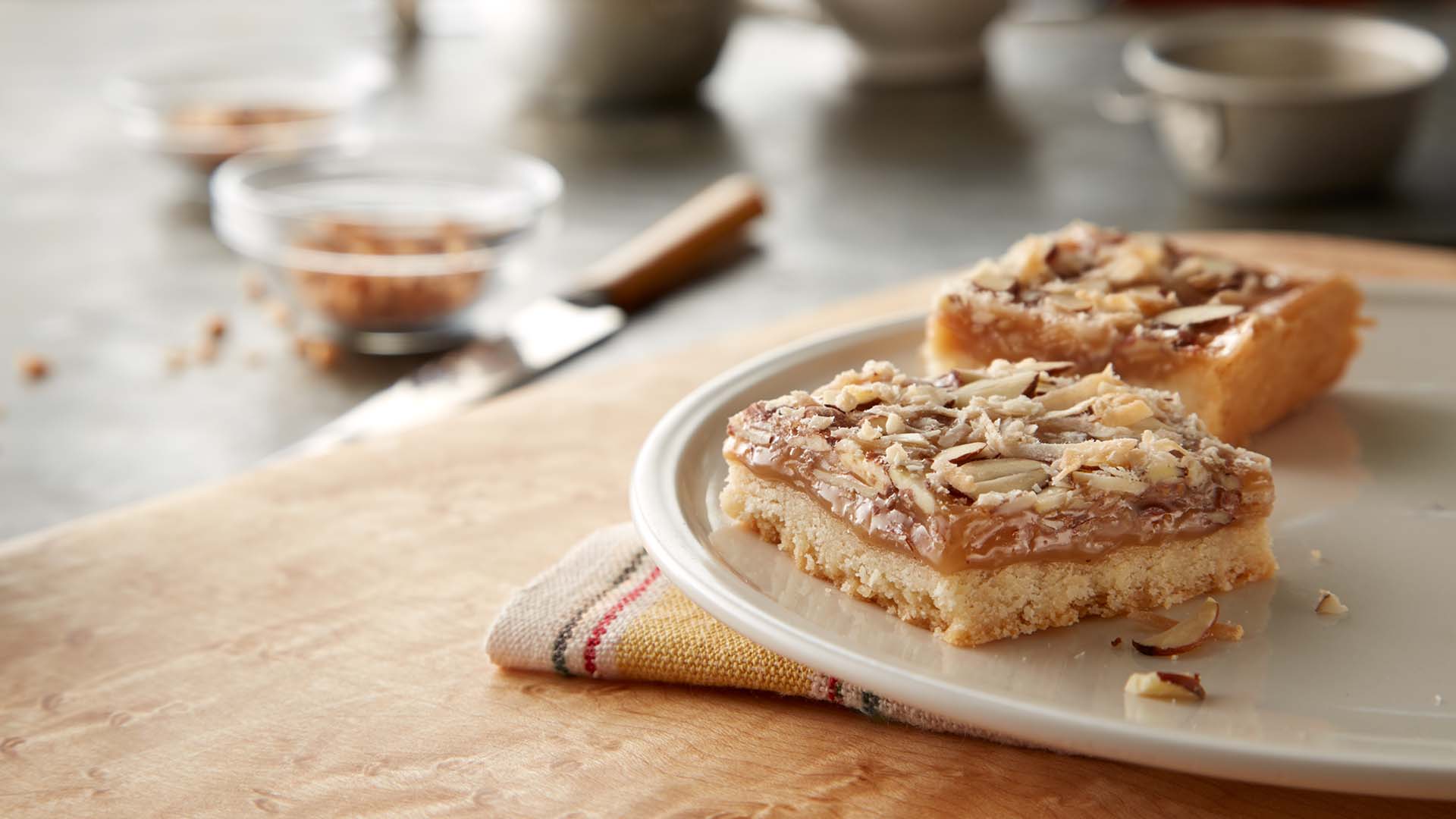 Barres tendres amandes et caramel | Recettes